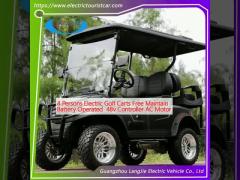 4 Persons Electric Golf Carts Free Maintain Battery Operated  48v Controller AC Motor