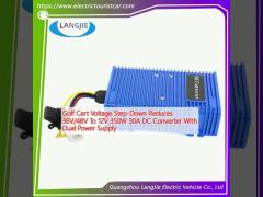 Golf Cart Voltage Step-Down Reduces 36V/48V To 12V 350W 30A DC Converter With Dual Power Supply