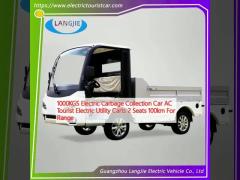 1000KGS 電動 荷物 収集 車 AC 観光 電動 車 2 席 100km 走行距離