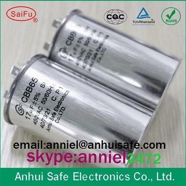 China CBB65 10uf to 120uf 200V to 650V Air conditioner compressor AC capacitors for sale