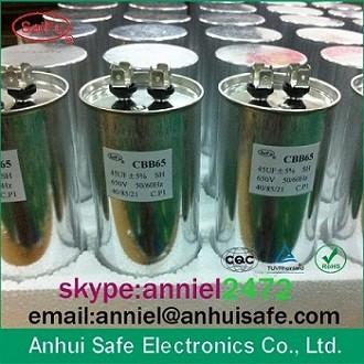 China capacitor CBB65 10uf 20uf 30uf 40uf 50uf 60uf 80uf 100uf 450VAC for sale