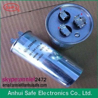 China film capacitor capacitance from 10uf to 120uf voltage 370VAC 450VAC for sale