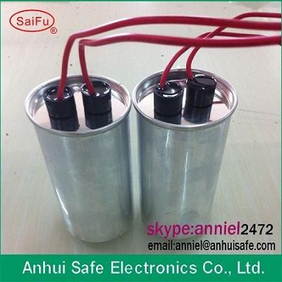 China polypropylene film capacitor anti-explosion aluminum case CBB65 50uf 60uf 450VAC for sale