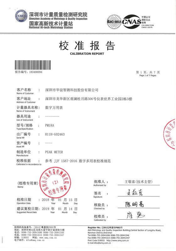 PM18A - Guilin Huayi Peakmeter Technology Co., Ltd.