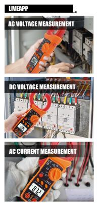 중국 자동 범위 1000A AC 전류 측정 디지털 AC 클램프 미터 NCV 및 Ture RMS 판매용