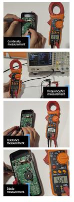 중국 자동 범위 1000A AC 전류 측정 디지털 AC 클램프 미터 NCV 및 Ture RMS 판매용