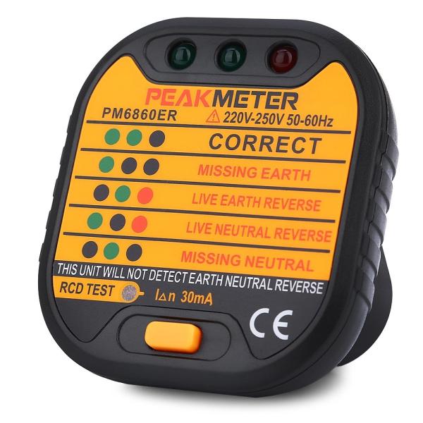 110 / 230V Electric Socket Tester Automatic Electricity Diagnostic Detector