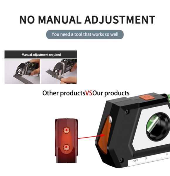 Laser Level Meter Tape Measure Straightedge Bubble Meter with Three different angles