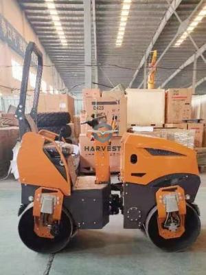 중국 1.5 톤 진동 도로 롤러 ST1500 8.1kw 디젤 엔진과 함께 더블 드럼 판매용