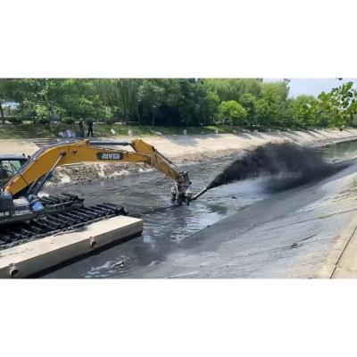 China Amphibious Excavator with Hydraulic Cutter Suction Pump River Dredging Pond Desilting Machine for sale