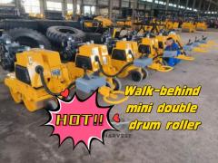 0.8 Ton Double Drum Mini Walk-behind Roller LTC08H Venda Quente em Gana