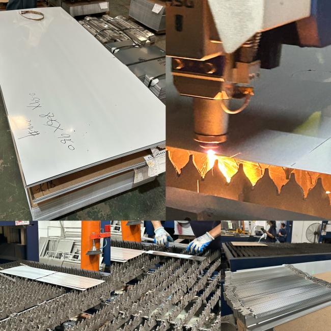 Laser cutting machine detail view