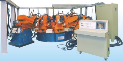 China 0.37kw Disk Type Multi-Stations Auto Polisher for Metal Ware Sanding Machine for Metal Ware/Cookware for sale