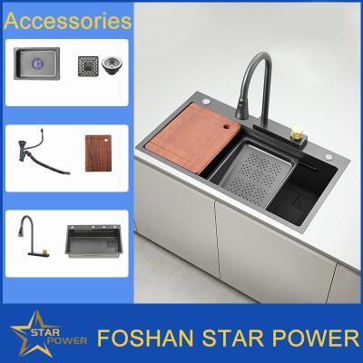 중국 내구성 쿼츠 반 스플래시 스크래치 증명 쉬운 깨끗 한 카운터 톱 싱크대 바쁜 부엌 판매용