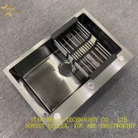 China Food Grade 304 Stainless Steel (18/8) Hand-Made Kitchen Sink Customizable Size Shape And Function For Kitchen Space | Custom Steel Gauge Available | Custom Basin Depth Available for sale