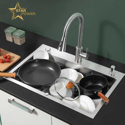 중국 304 주방 손 싱크대 단일 싱크대 상업용 판매용