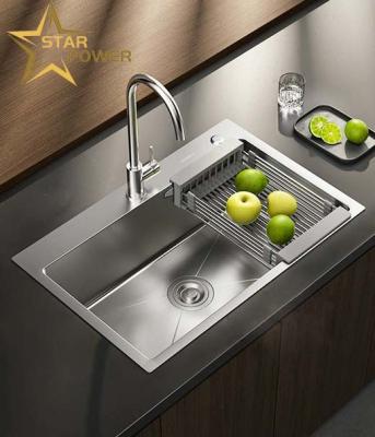 중국 맞춤형 주방 싱크대 스테인리스 스틸 수작업 싱크대 고품질 판매용