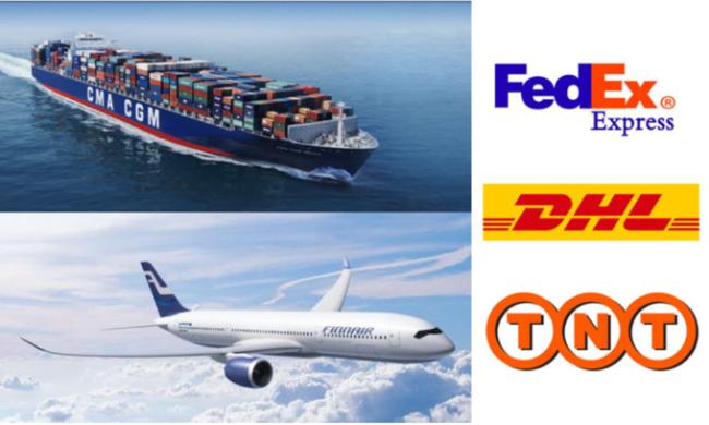 Packaged equipment secured for shipment