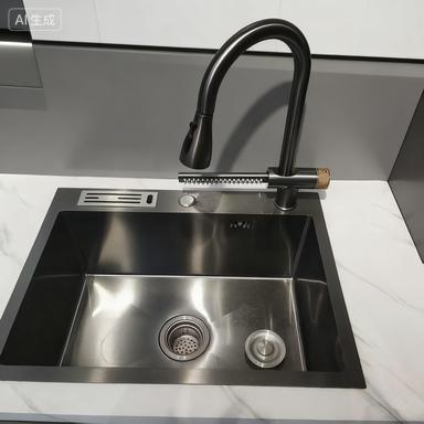 China UltraDurable Stainless Steel Kitchen Sink Set with Integrated Faucet for sale