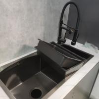 China Handmade Bionic Lotus Leaf Effect Nano Oleophobic Single/Double Bowl Sink for sale