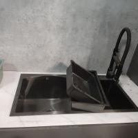 China Handmade Bionic Lotus Leaf Effect Nano Oleophobic Single/Double Bowl Sink for sale