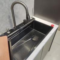 China Handmade Bionic Lotus Leaf Effect Nano Oleophobic Single/Double Bowl Sink for sale