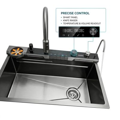 China 24 Inch Drop-in RV Kitchen Sink 304 Stainless Steel Compact Single Bowl Glass Cover Design for sale