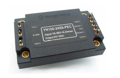 China Single output DC-DC Converters 100W 5V quarter brick  package size YN100-24S5-PEC for sale