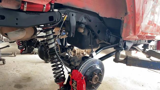 Performance demonstration of shock absorber in action during off-road use