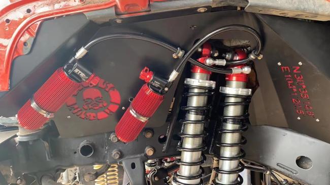 Technical specification chart for shock absorber performance metrics