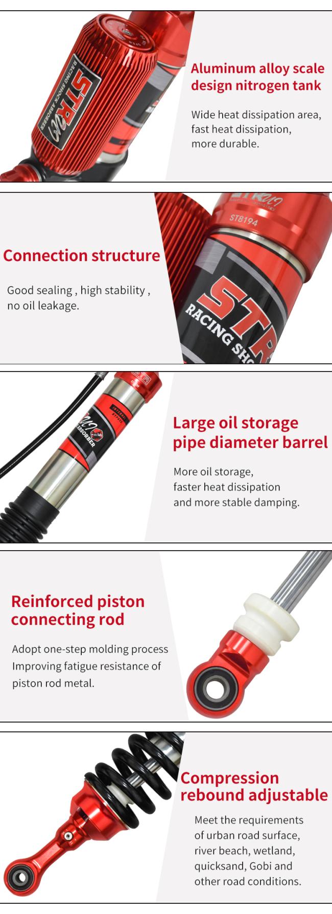 Detailed view of shock absorber components