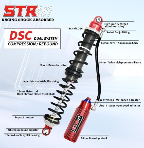 Quality 2.5 DSC Shock Absorber 3 Way Adjustable Damping Aluminum STR Shocks for sale