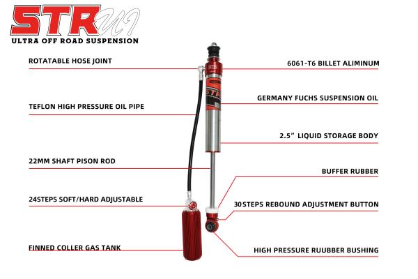 Quality Patrol Y60 Y61 2.5 OE Shock Absorber Suspension Lift Kit 24 Stage Compression for sale