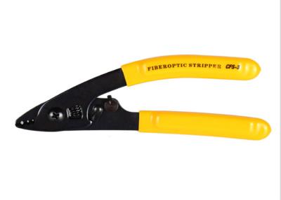 China FTTH Three Hole Fiber Optic Tools 150mm Length Yellow Cable Sheath Stripper for sale