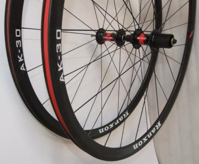 China Durable 20 / 24 Spokes Carbon Fiber Bicycle Rims / Wheels 700c For Racing for sale
