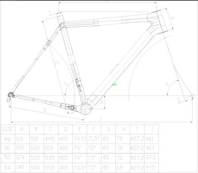 China Lightweight Stiff Road Carbon Fiber Bicycle Frame With V Brake for sale