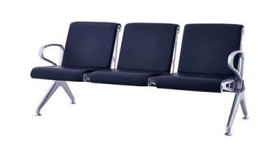 China 3 Seats Die-Casting Steel Powder Painted China Airport Waiting Chair with Cushion for sale