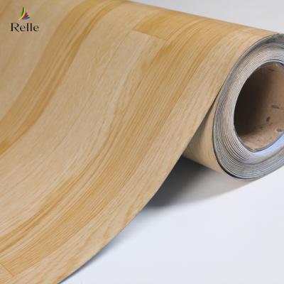 China Commercial Wood Look Linoleum Roll Flooring 2mm Heterogeneous Vinyl Sheet for sale