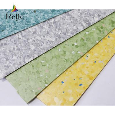 China PUR Coating Relle Stock Lot Eco-Friendly PVC Light Beige Vinyl Anti-Static Floor for Laboratory for sale