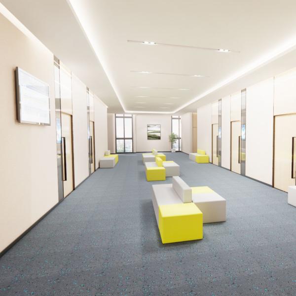 Non-slip and impact resistant RELLE safety floor fordurable floors.
