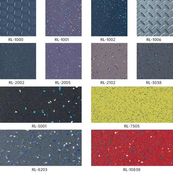 Non-slip and impact resistant RELLE safety floor fordurable floors.