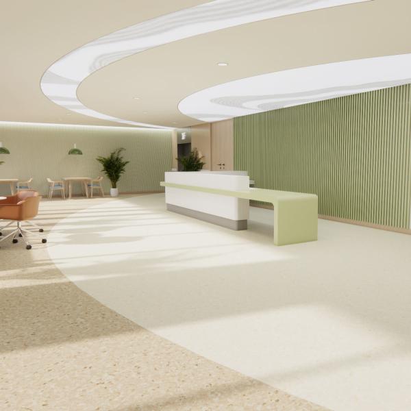Quality Chemical-Resistant Seamless Homogeneous Vinyl Flooring Engineered for Nursing Home Housekeeping Needs for sale
