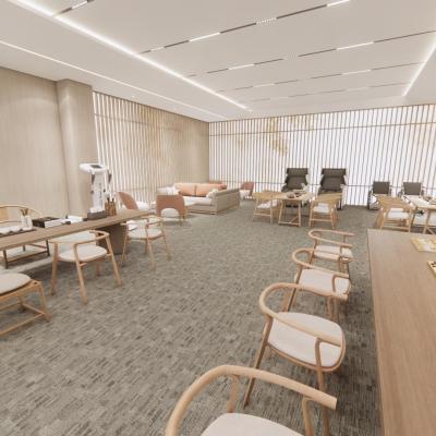 China Fast-Install Stain-Proof Nursing Home Flooring: Carpet-Look Multi Layer LVT for sale