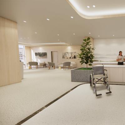 China Hygienic Grout-Free Nursing Home Flooring: Stone-Look Multi Layer LVT for sale