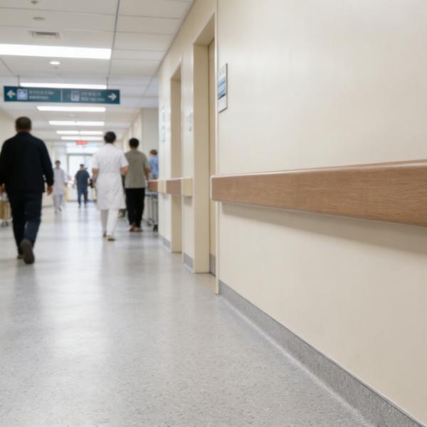 Quality Relle ADA-Compliant Wood Effect Corridor Handrail, Impact-Resistant for sale
