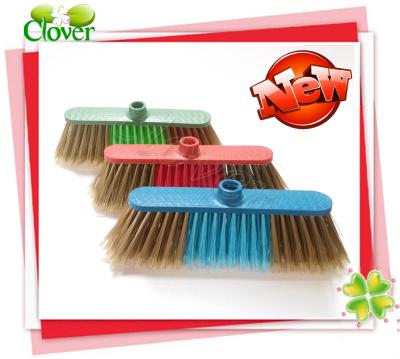China Most popular custom design environmental material super cleaner flower printing plastic broom for sale