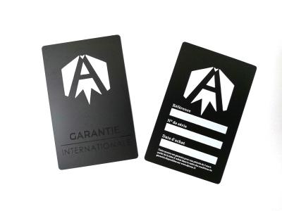 Cina Il laser su ordinazione ha tagliato l'etichetta incisa di Matte Black Stainless Steel Metal in vendita