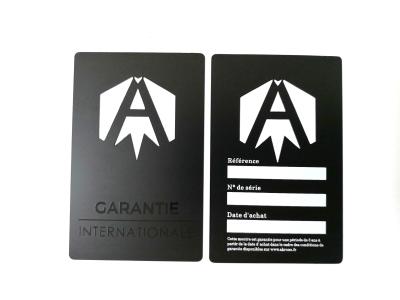 Cina Il laser su ordinazione ha tagliato l'etichetta incisa di Matte Black Stainless Steel Metal in vendita