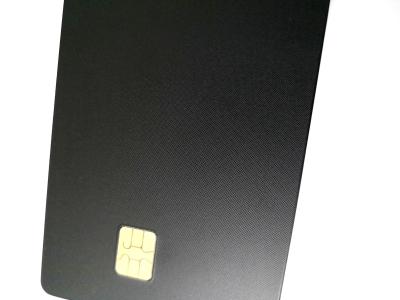 Cina Logo OEM nero opaco per carta di credito CR80 IC NFC RFID in metallo in vendita