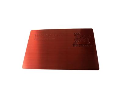 中国 Hicoの磁気ストライプの署名が付いている鋼鉄赤いブラシをかけられたクレジット カード 販売のため